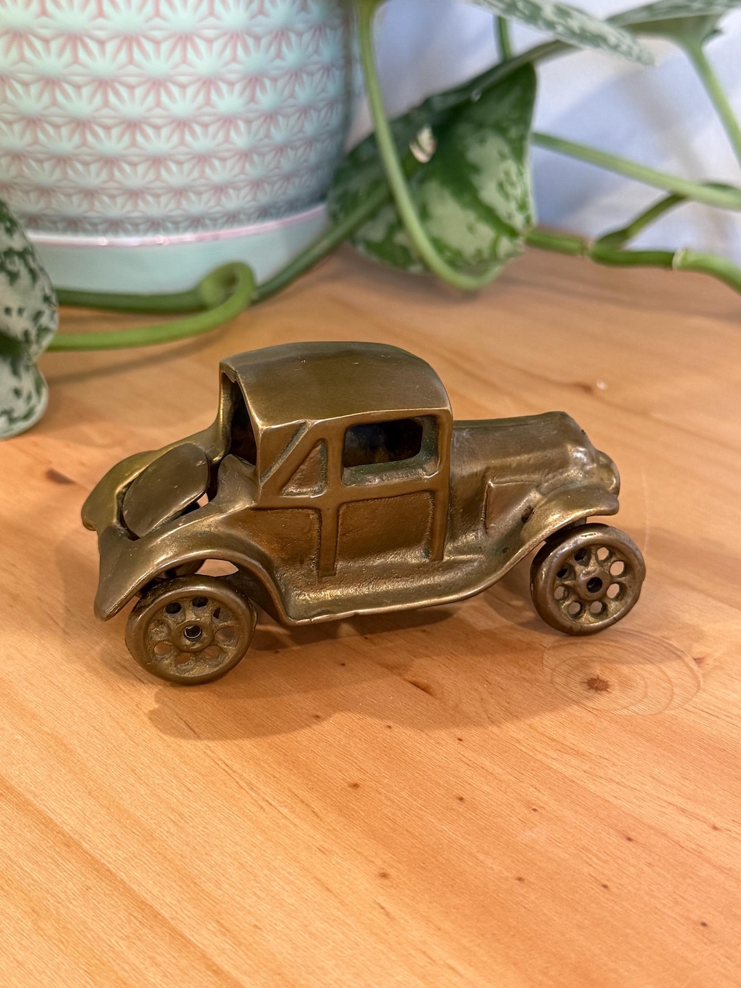 Vintage Brass Car - Etsy