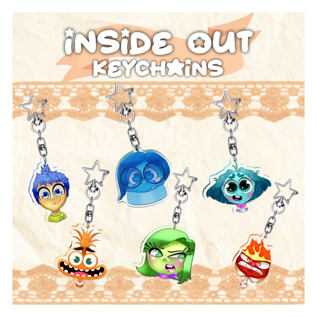Keychains Inside Out 2 Inside Out 2 Inside Out 2 Clear Acrylic Gifts ...