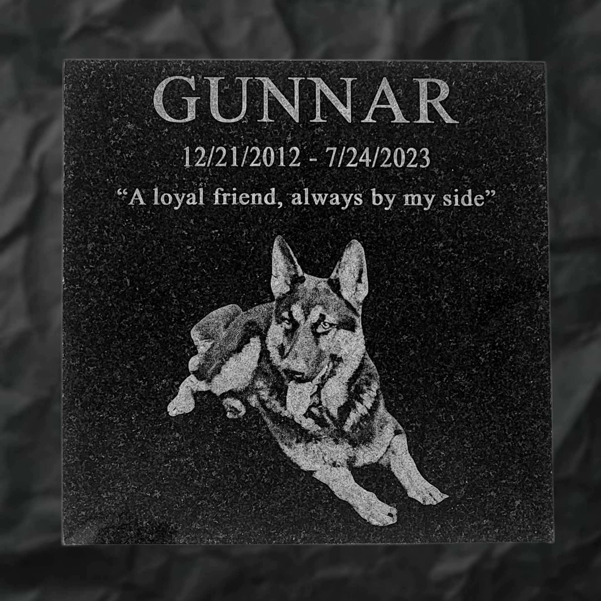 Laser Engraved Granite Photo Tiles, Custom Grave Marker Memorial Stone ...