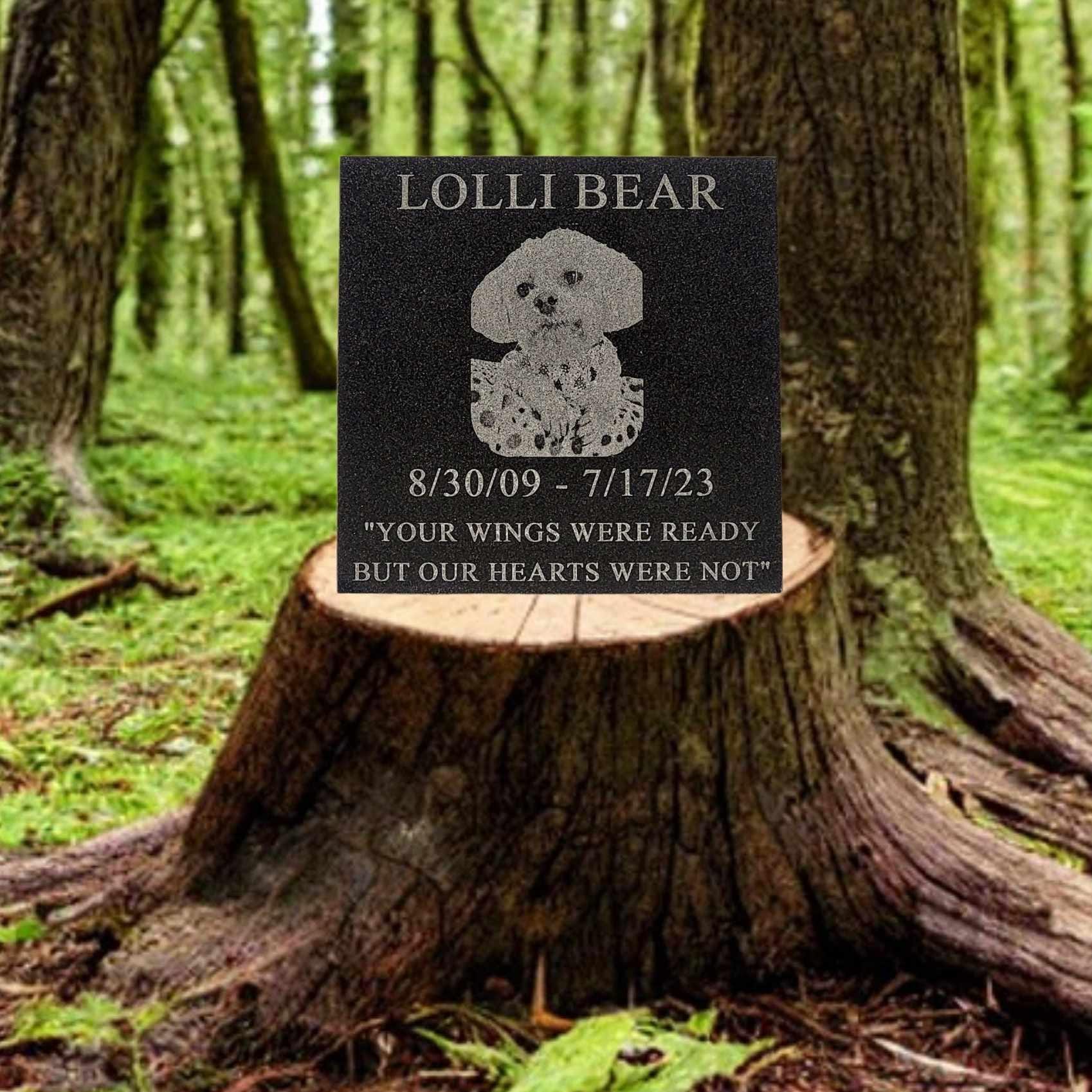 Laser Engraved Granite Photo Tiles, Custom Grave Marker Memorial Stone ...