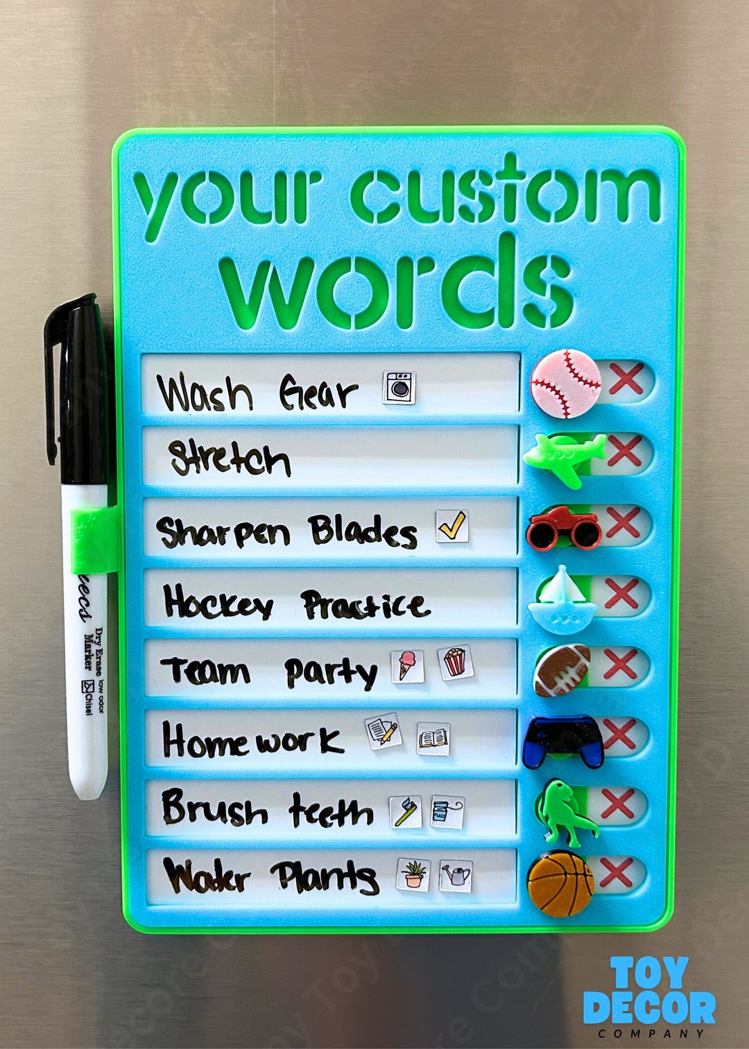 Chore Chart for Kids, Task Board, Kids Daily Checklist, Sliding Routine ...