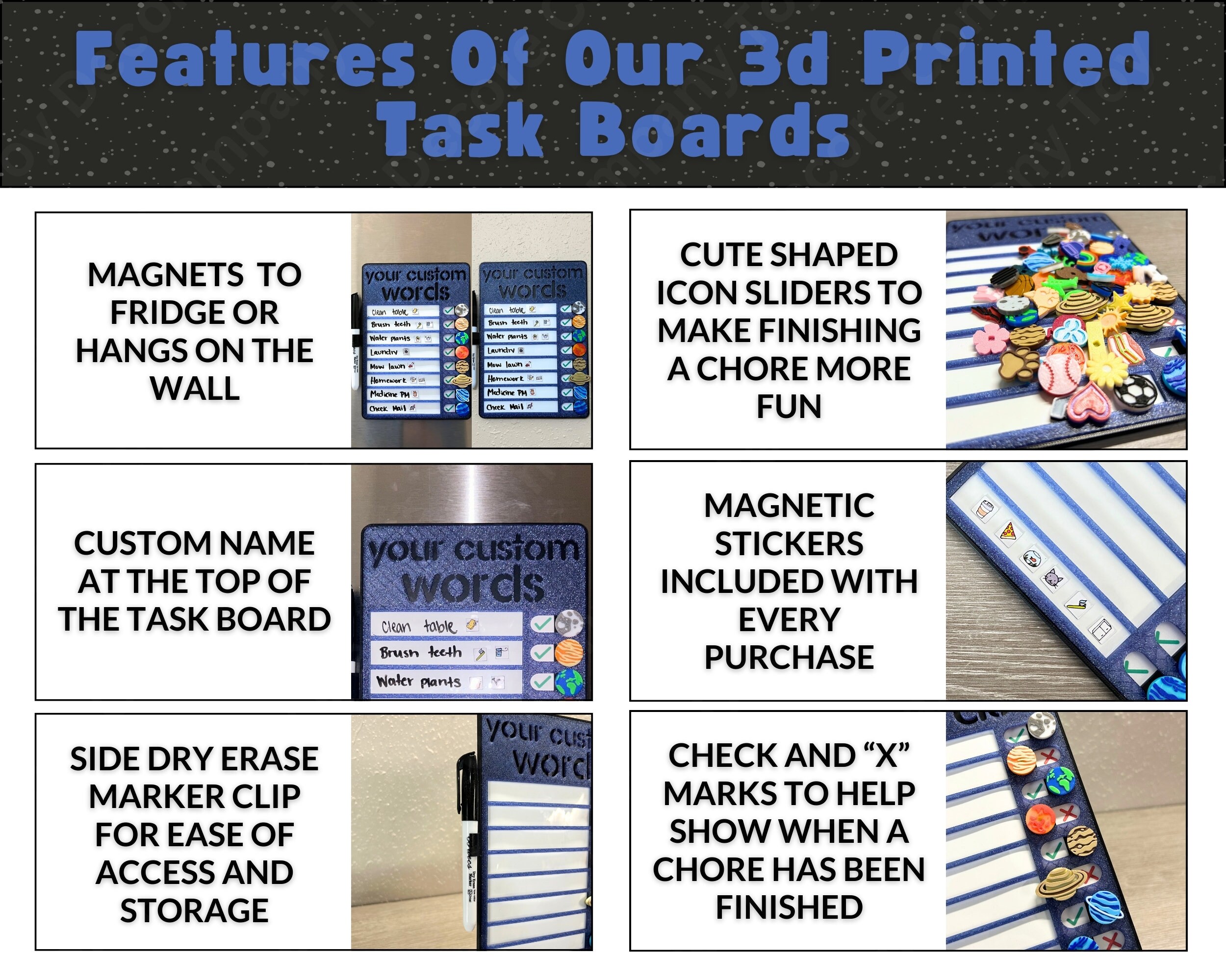 Kids Daily Checklist, Task Board, Sliding Routine Chart, Chore Chart ...