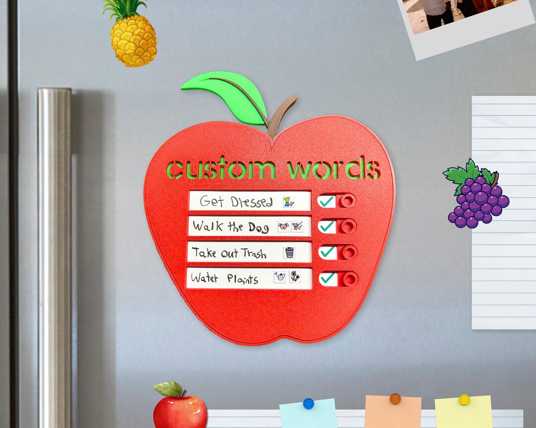 Daily Routine Board, Chore Chart for Kids, Sliding Routine Chart, Kids ...