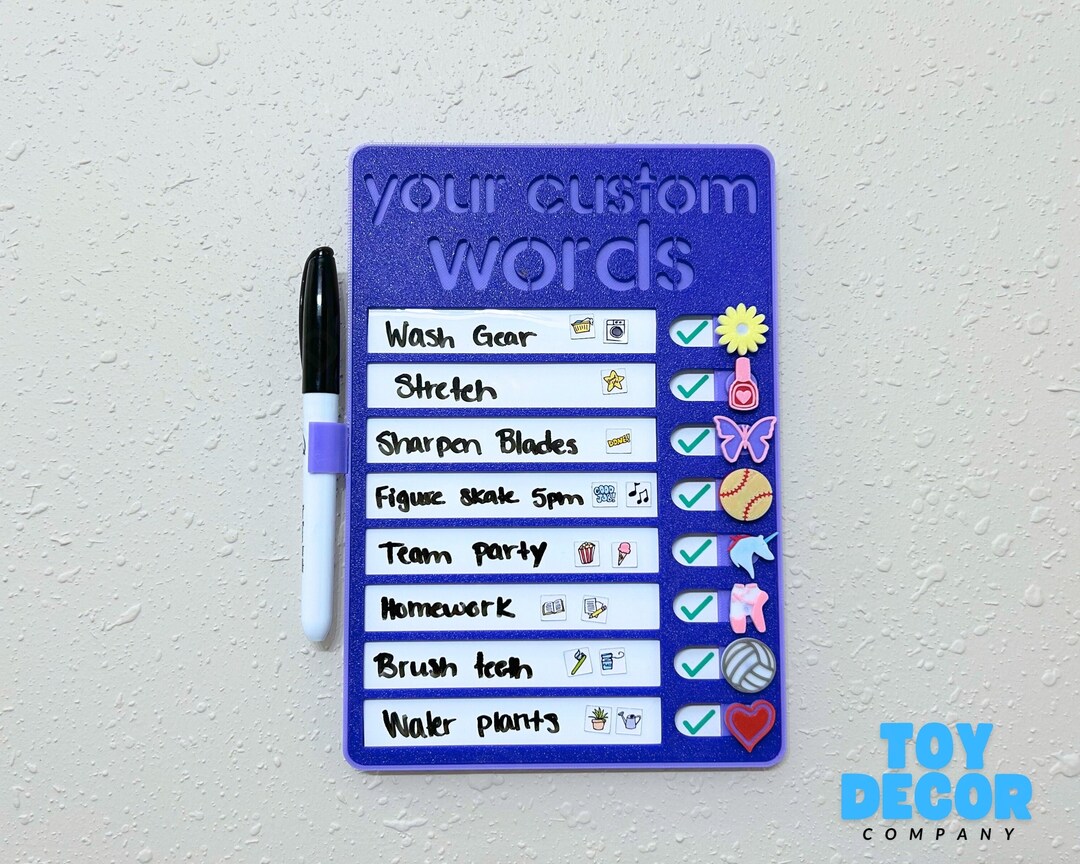 Magnetic Task Board, Kids Daily Checklist, Sliding Routine Chart, Chore ...