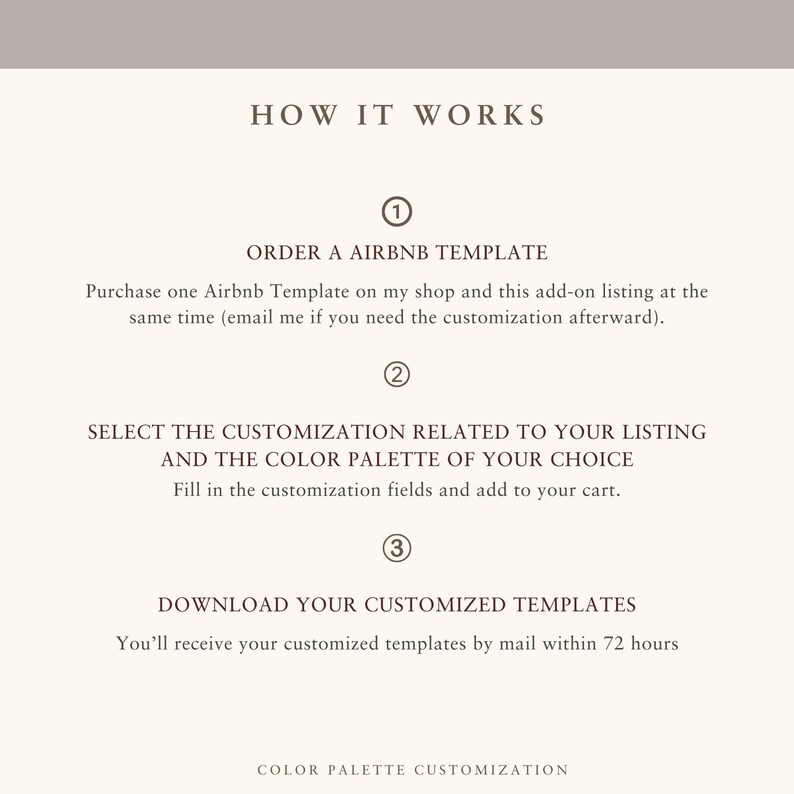 Color Palette Branding Kit for Airbnb Host Color Customization for ...