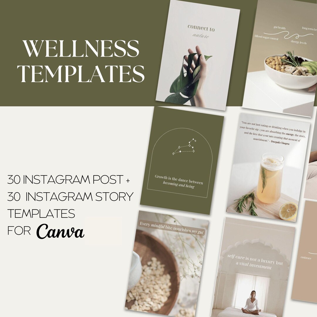 Holistic Health Instagram Story Post Design for Wellness Influencer ...