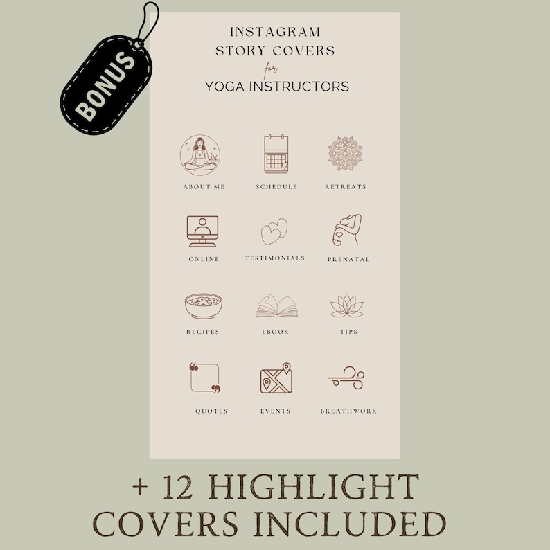 Yoga Instagram Canva Template Bundle for Yoga Studio Social Media ...