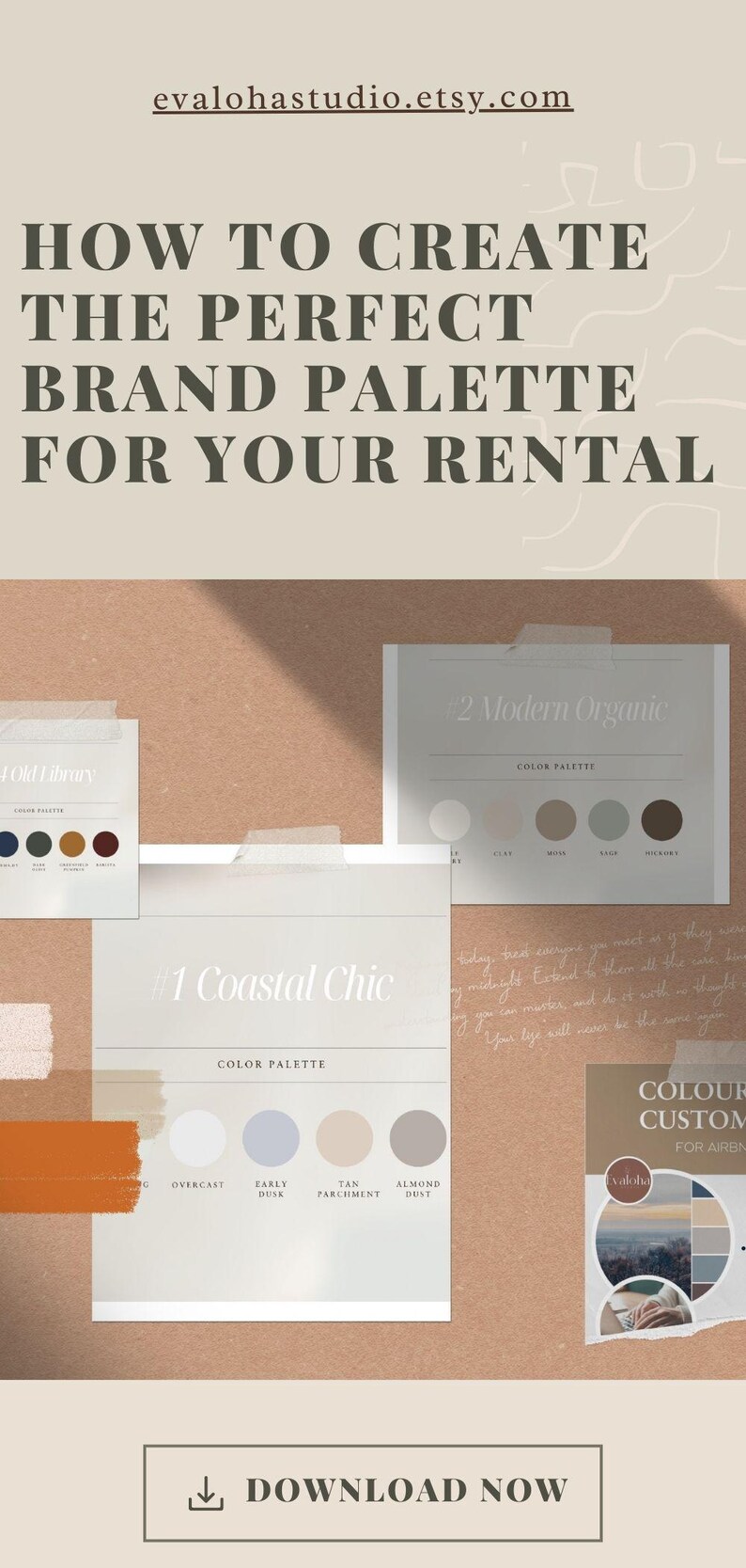 Color Palette Branding Kit for Airbnb Host Color Customization for ...
