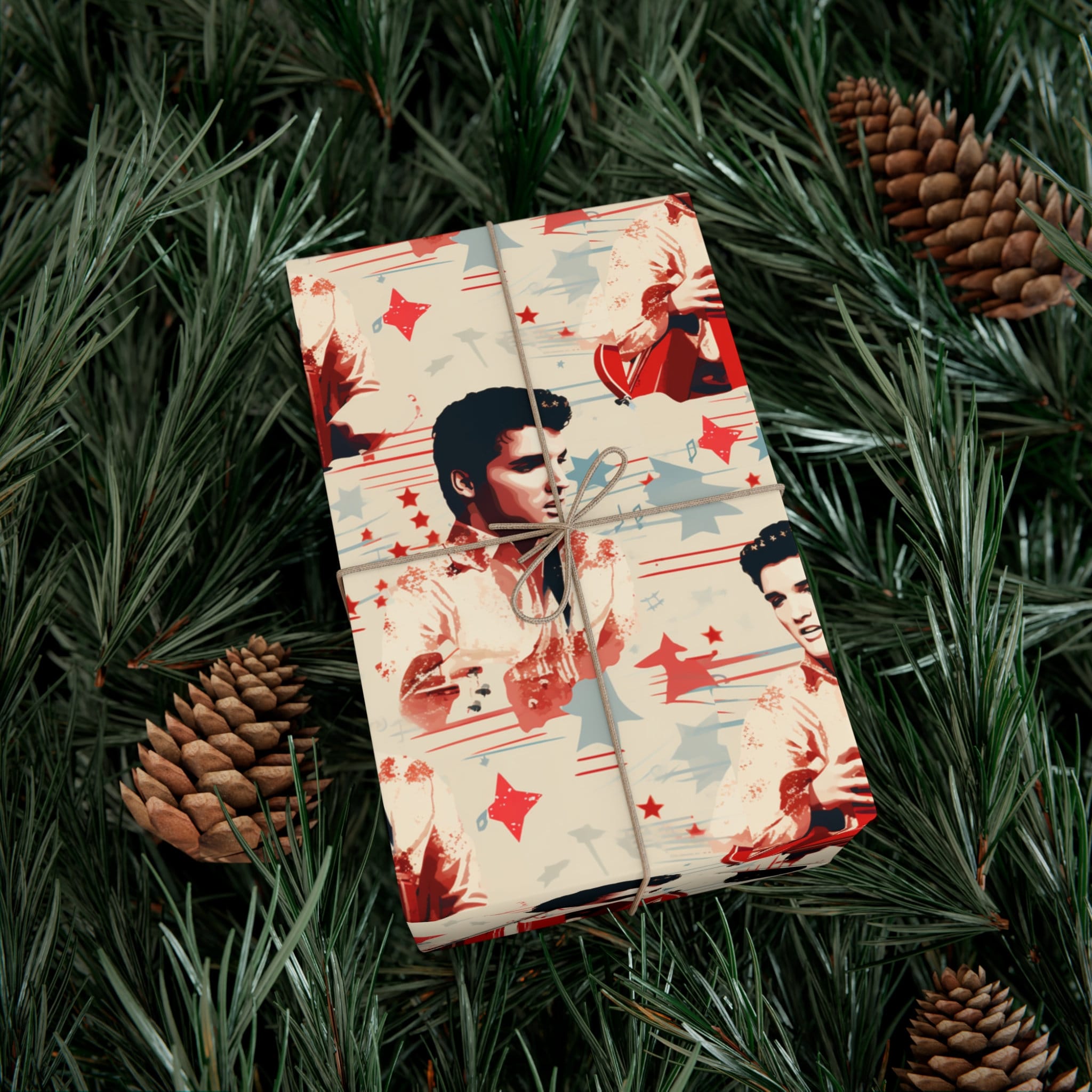 Elvis Presley Christmas Wrapping Paper, Gift Wrapping Paper sold by ...