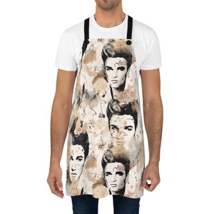 Elvis Presley Watercolor Portrait Pattern Apron (AOP) - Etsy