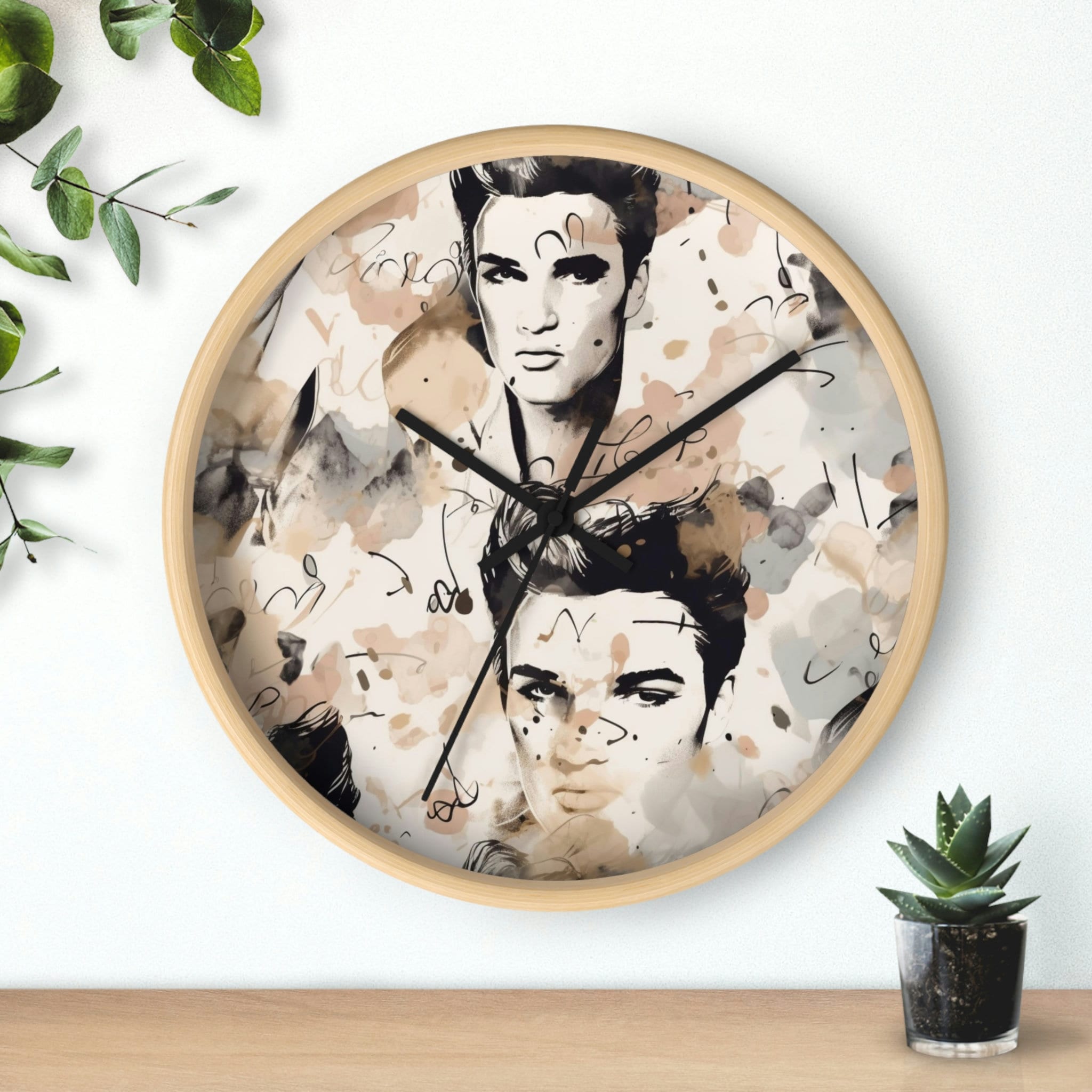 Elvis Presley Watercolor Portrait Wall Clock - Etsy