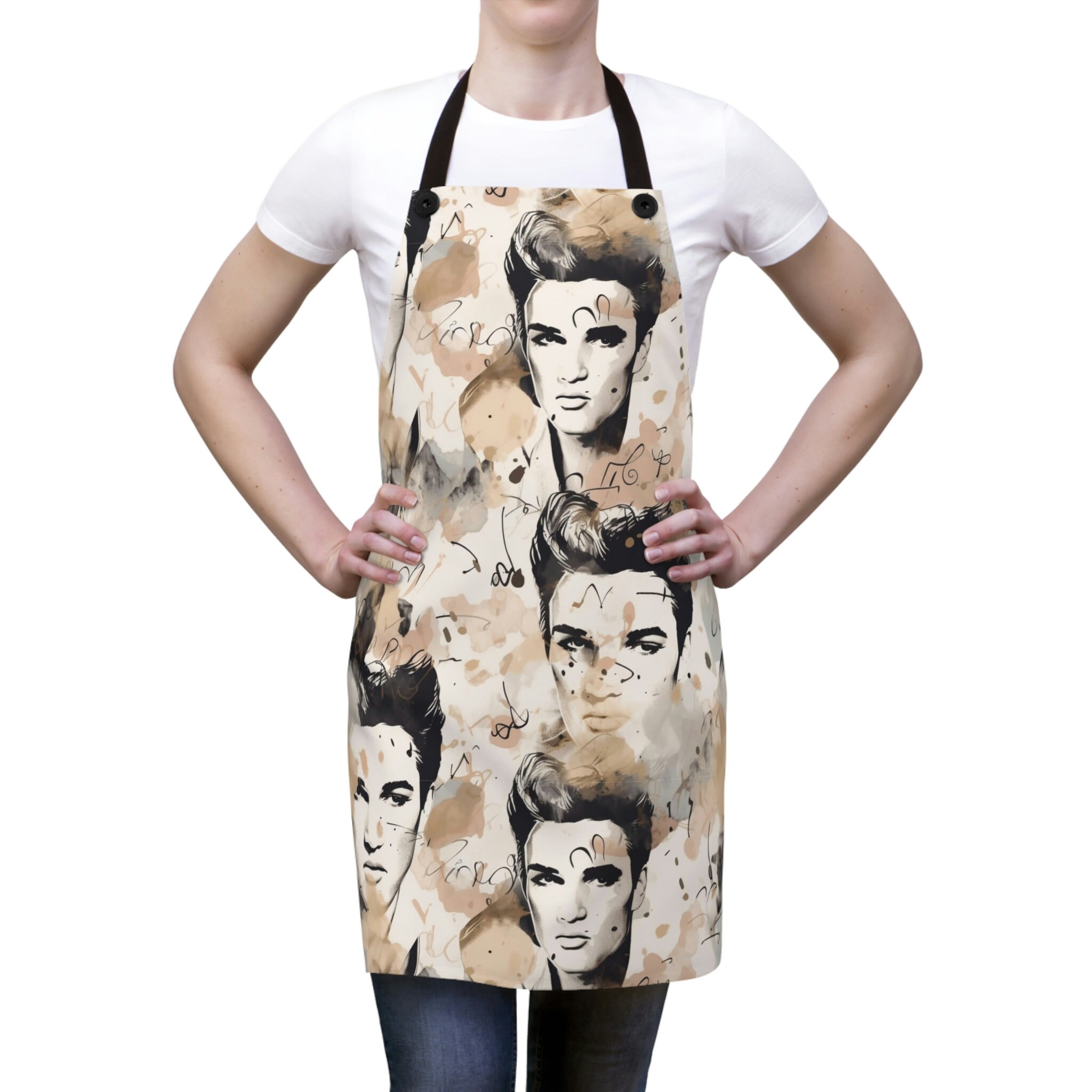 Elvis Presley Watercolor Portrait Pattern Apron (AOP) - Etsy