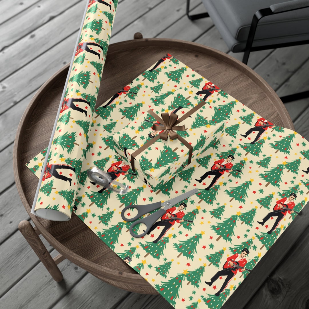 Elvis Presley Christmas Theme Gift Wrap Papers - Etsy