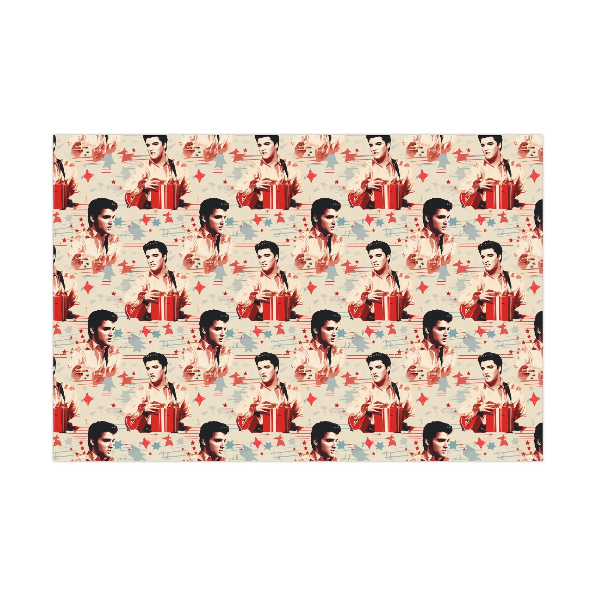 Elvis Presley Christmas Wrapping Paper, Gift Wrapping Paper sold by ...