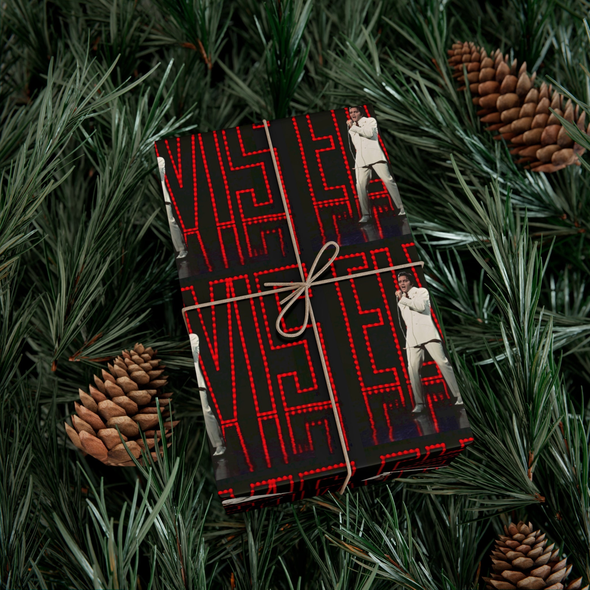 Elvis Presley Christmas Wrapping Paper, Gift Wrapping Paper sold by ...