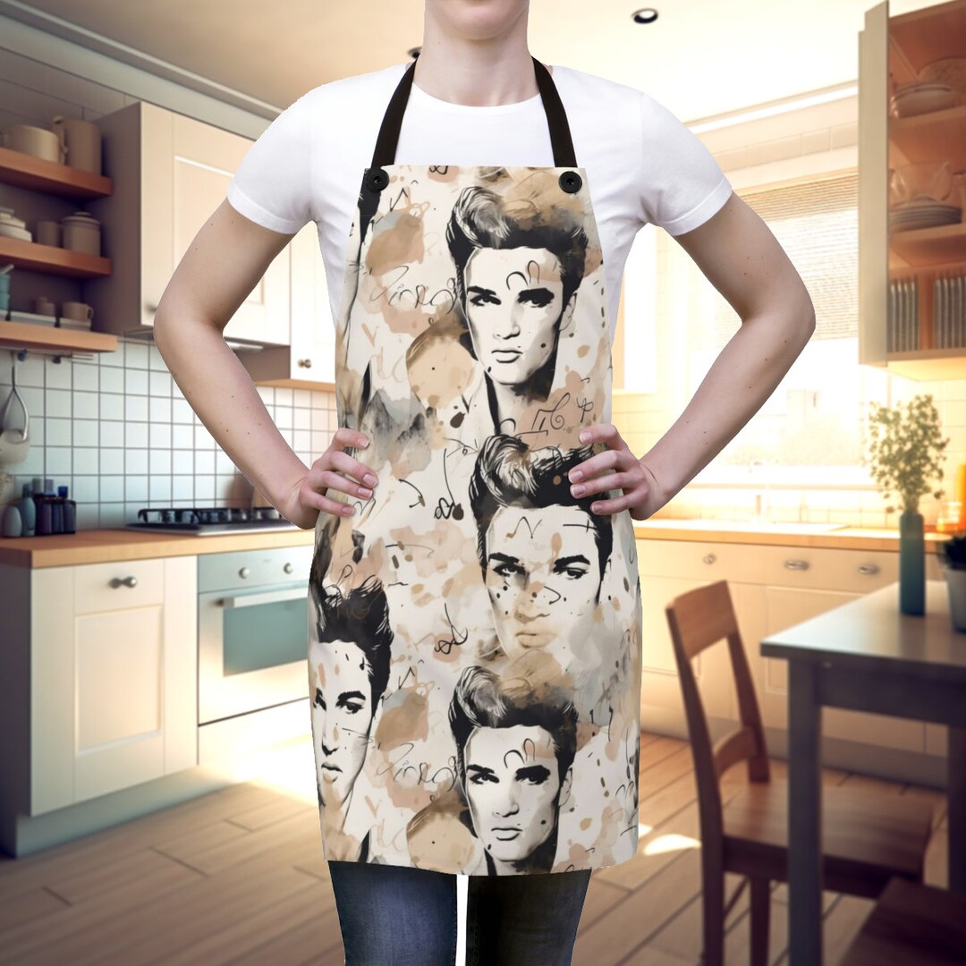 Elvis Presley Watercolor Portrait Pattern Apron (AOP) - Etsy