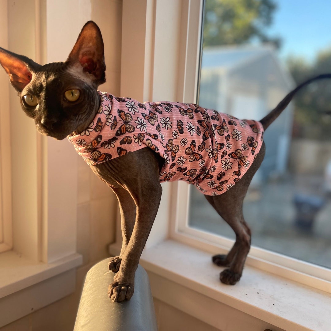 Sphynx Cat Shirt One Arm Hole Sphynx Cat Clothes Hairless Cat Clothes ...