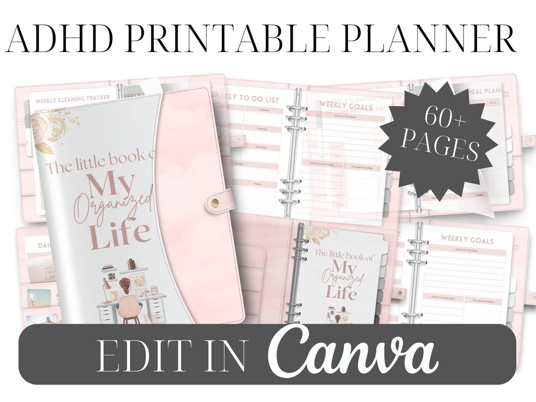 ADHD Planner Printable ADHD Planner Adult ADHD Printable Planner Self ...