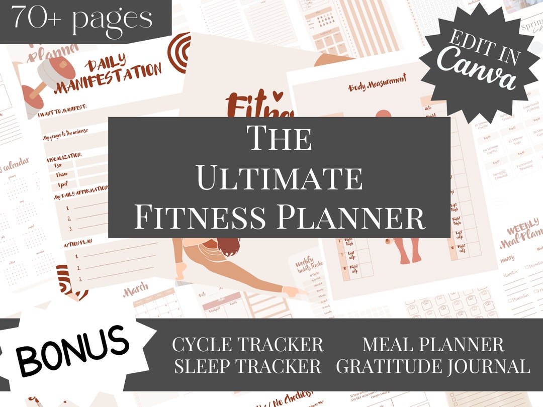 Fitness Planner Printable Planner Template Workout Planner Fitness ...
