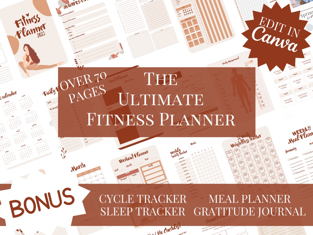Fitness Planner Printable Planner Template Workout Planner - Etsy