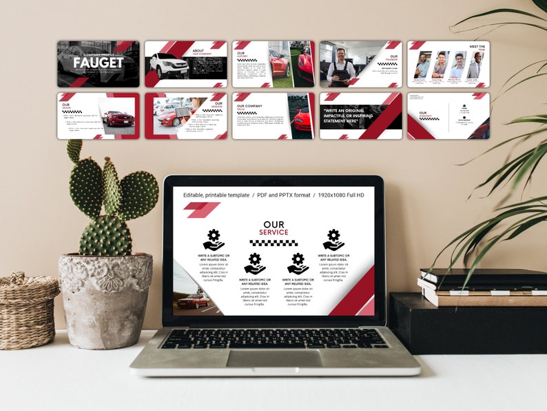 Company Profile & Introduction Powerpoint Template - Etsy Company Profile & Introduction Powerpoint Template - Etsy