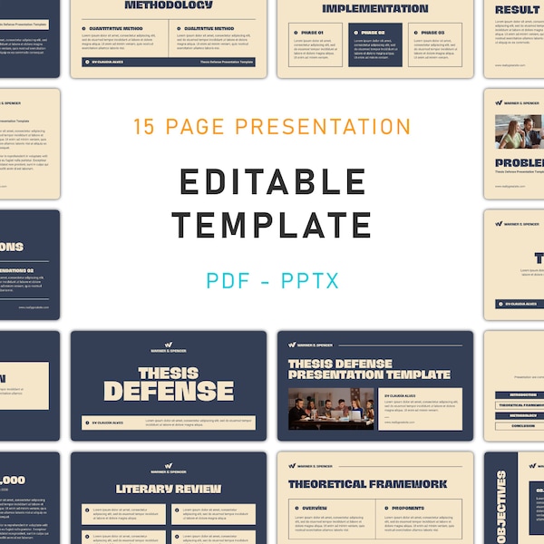 Defense Powerpoint Template - Etsy