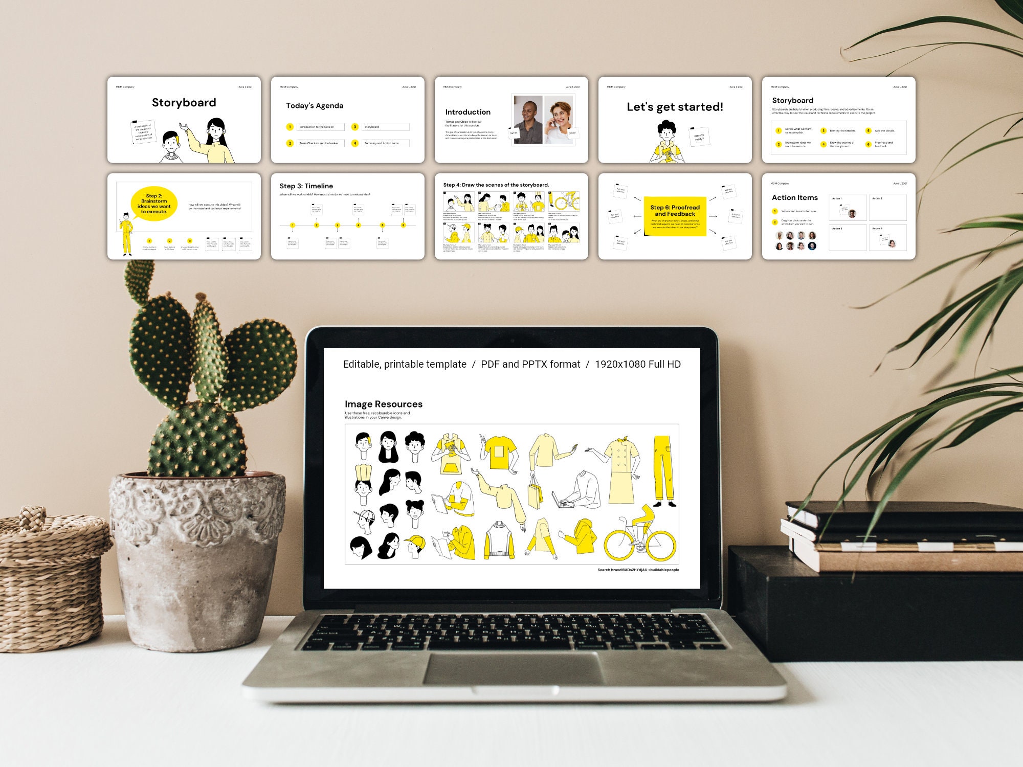 Storyboard Editable Powerpoint Presentation Template Visualize Your ...