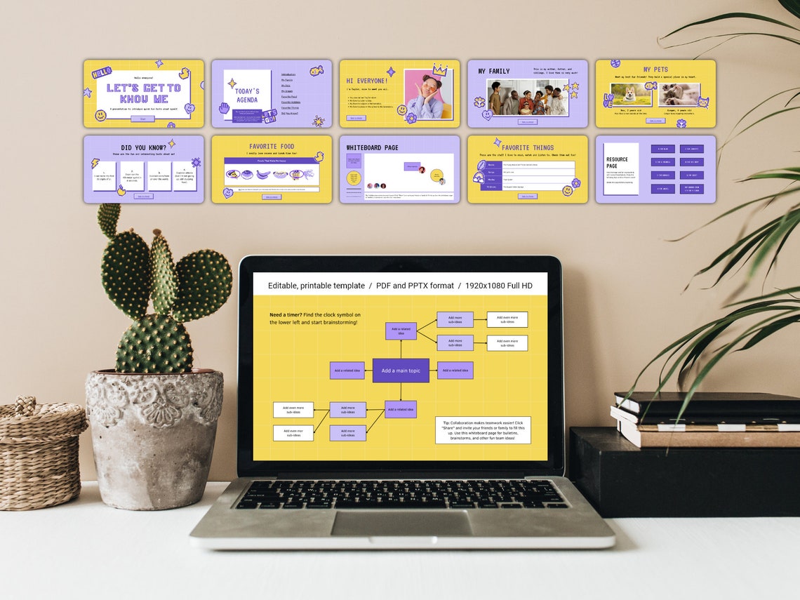 Let's Get to Know Me Editable Powerpoint Presentation Template Showcase ...