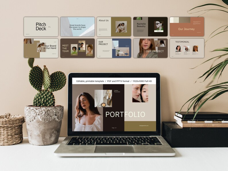 Pitch Deck Editable Powerpoint Presentation Template Impress - Etsy