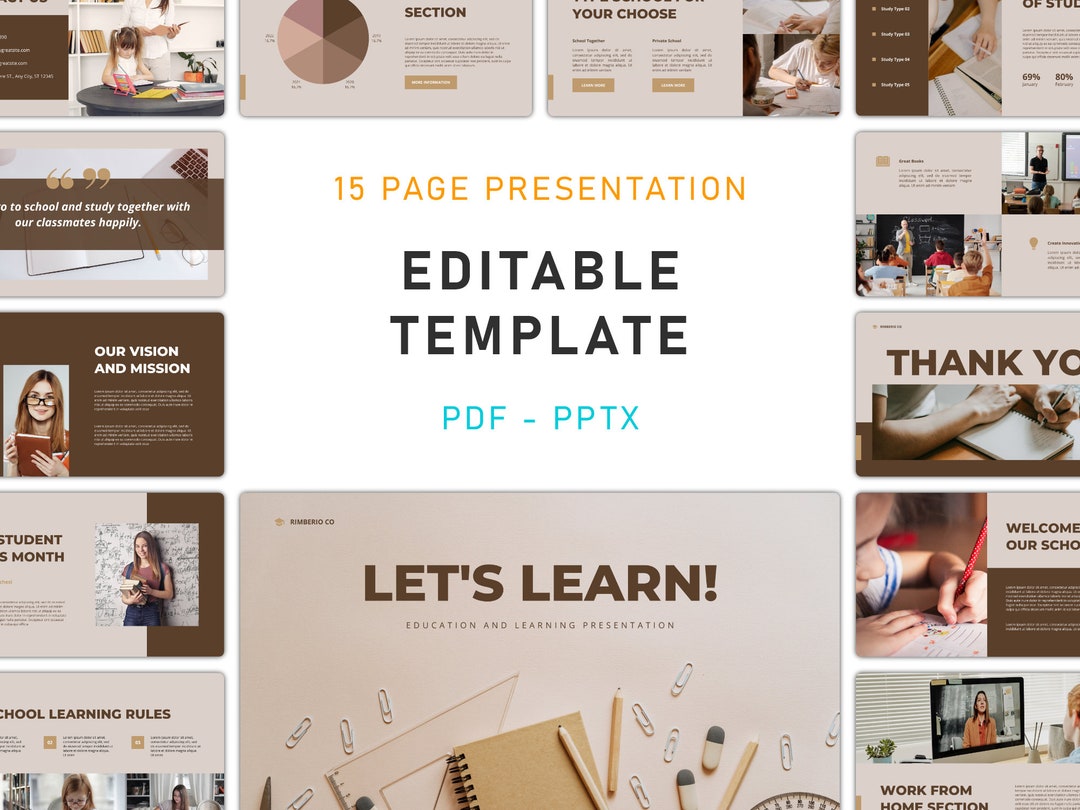 Let's Learn Editable Powerpoint Presentation Template Inspire Lifelong ...