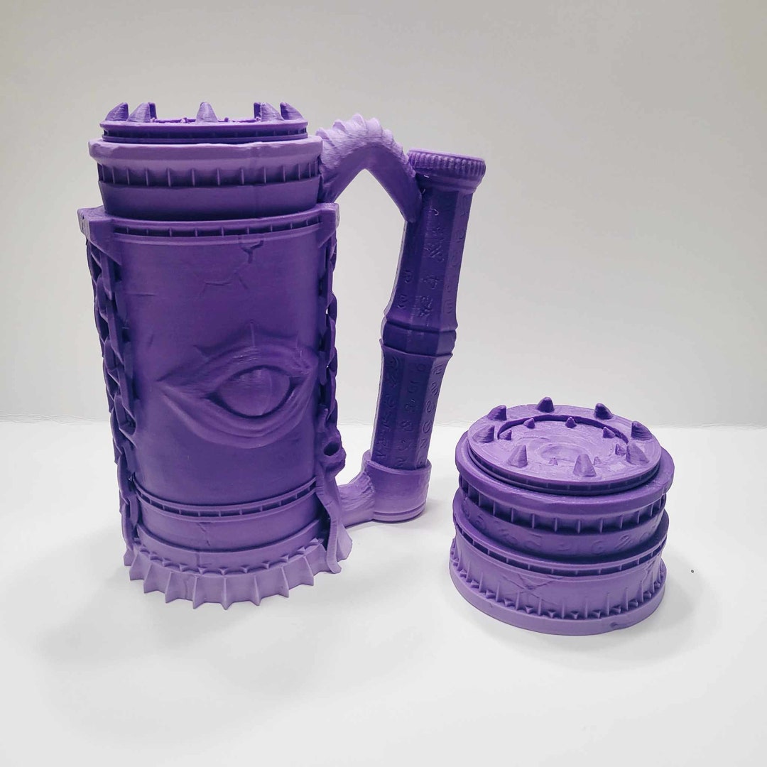 3D Printed D&D Warlock Class Mug Can Cozie and Dice Box - Choose Your ...