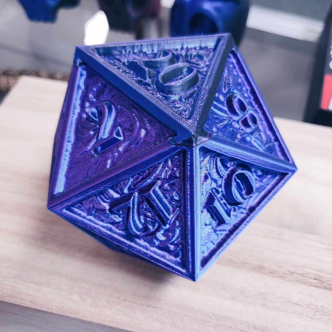 3D Printed D20 Dice Vault - Your Choice of Color, Storage for Multiple ...