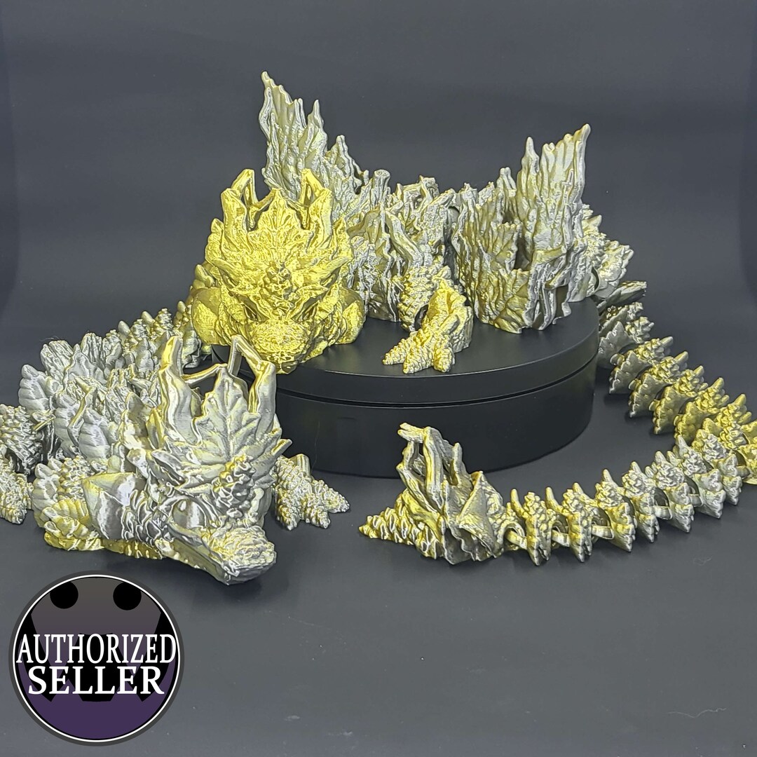 Articulated 3D Printed Autumn Dragons by Cinderwing - Etsy