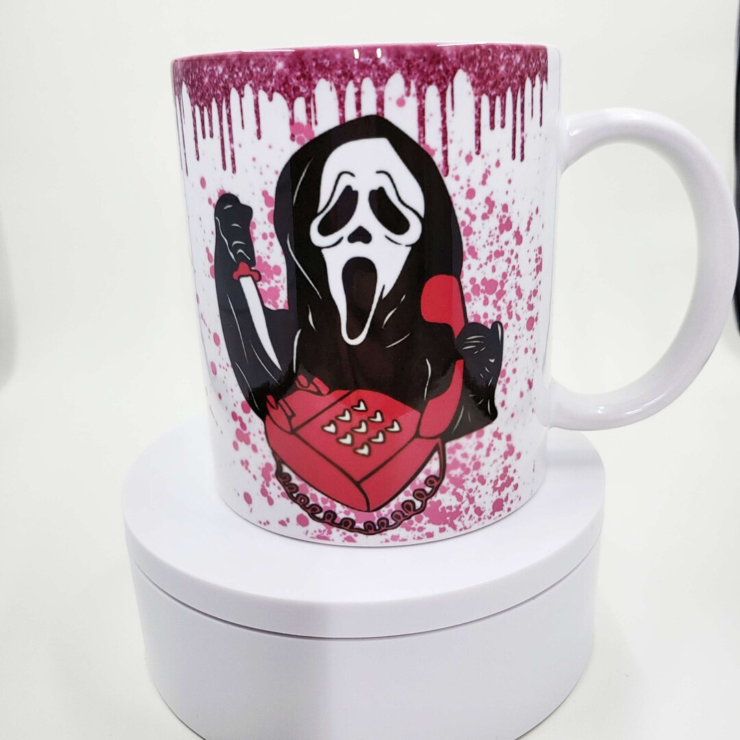 12oz Sublimated Ceramic Funny Ghost Face Mug From Scream, Halloween ...
