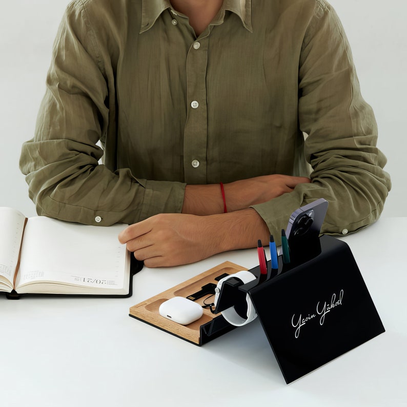 Personalized 3-pen Desk Organizer and Pen Holder, - Etsy