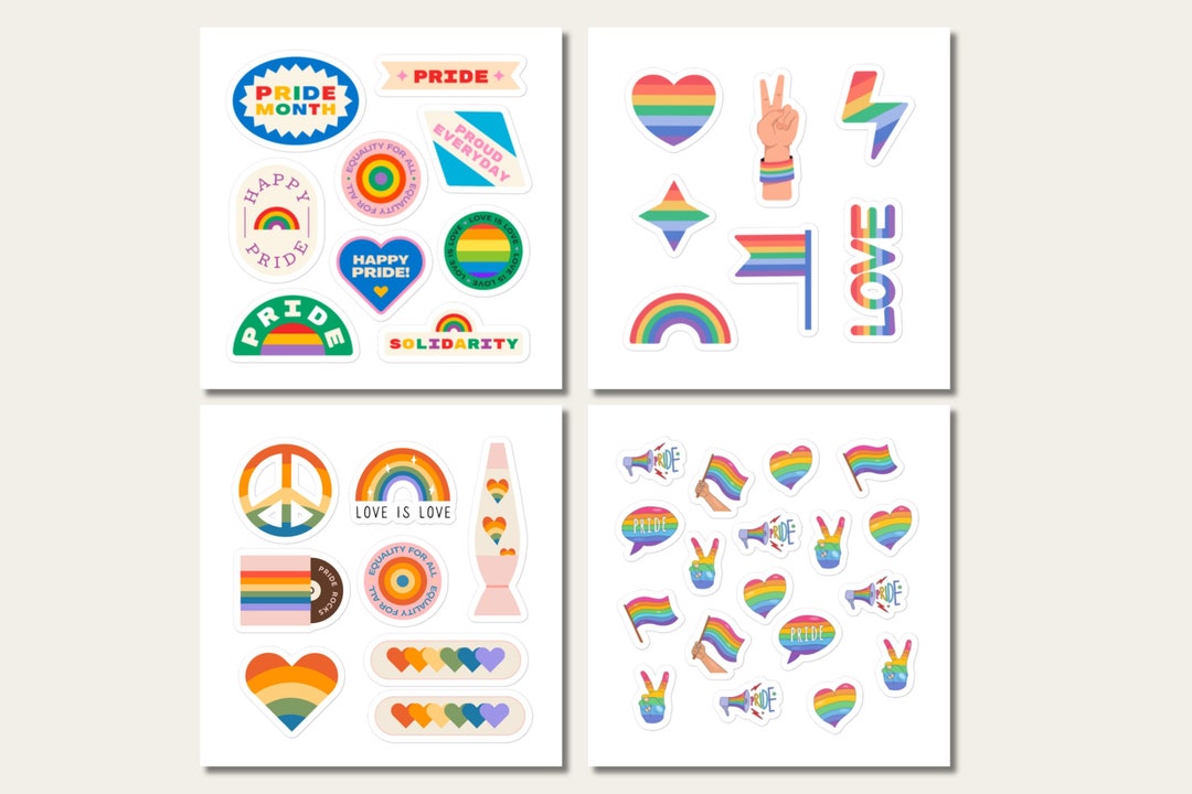 LGBTQ PRIDE Stickers | Pride Month | Pride Stickers | Solidarity | Ally ...