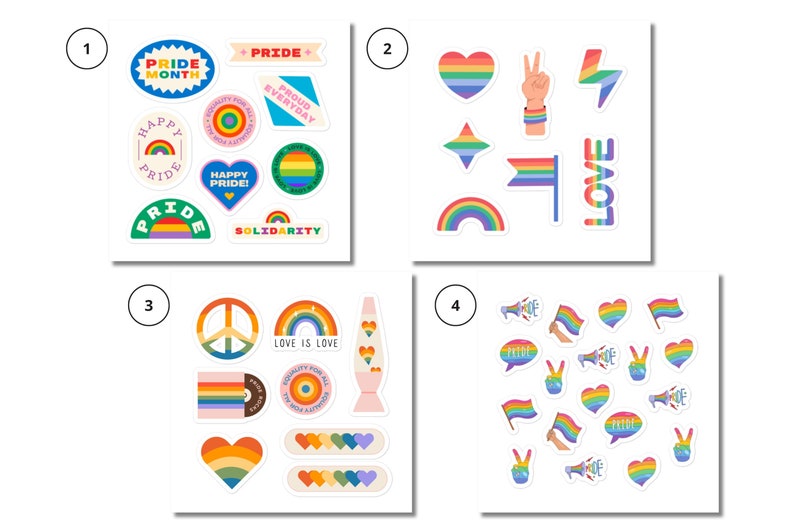 LGBTQ PRIDE Stickers | Pride Month | Pride Stickers | Solidarity | Ally ...