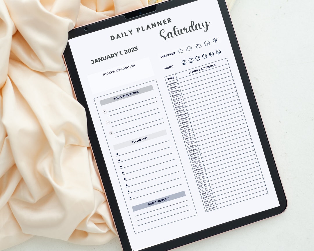 Daily Planner | Daily Planner Printable | Daily Schedule Editable ...