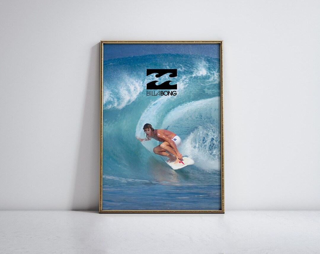 Billabong Surfing Poster: Retro Surf Art Print - Etsy