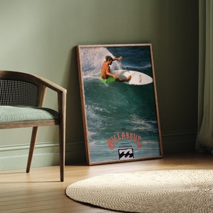 Vintage 1990 Billabong Surfing Poster: Retro Surf Print - Etsy