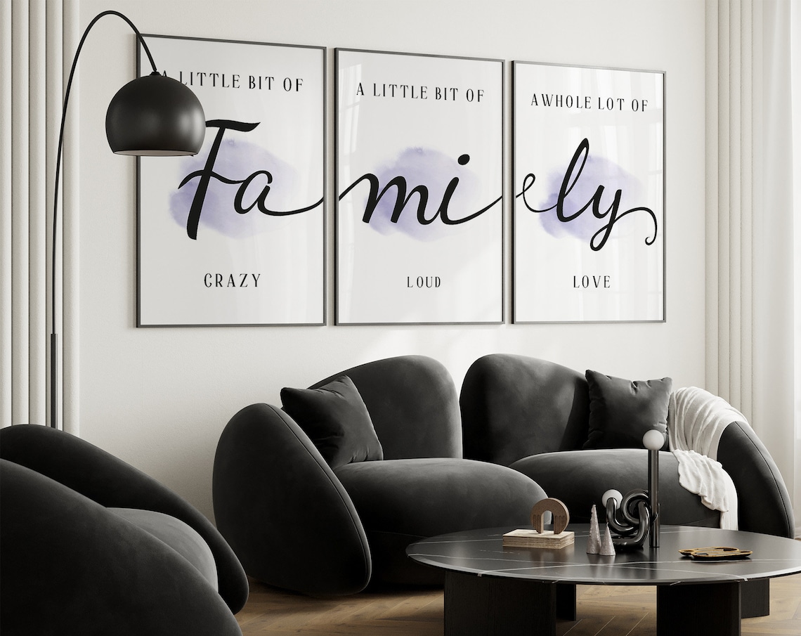 Family Wall Decor, Set of 3 Posters,family Prints, Family Quote, Home ...