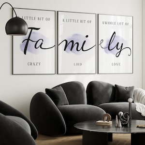 Family Wall Decor, Set of 3 Posters,family Prints, Family Quote, Home ...