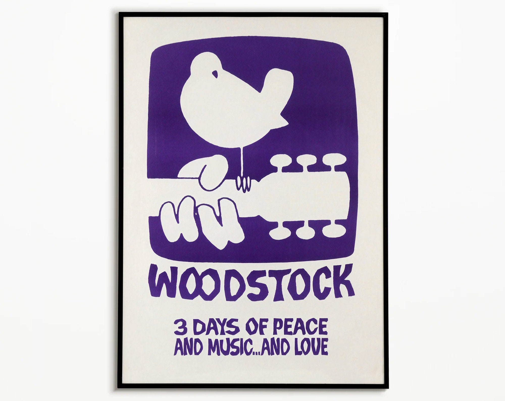 Woodstock Poster, Vintage Music Poster, Concert Print, Retro Print ...