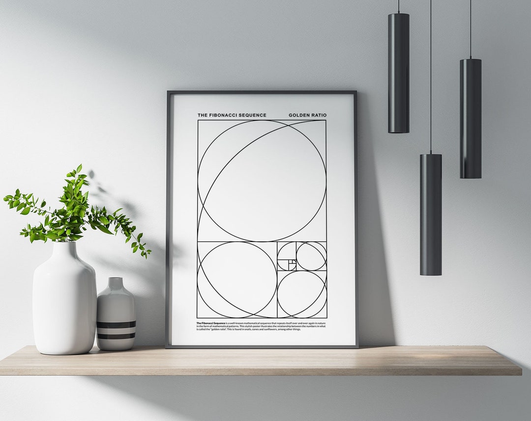 The Fibonacci Sequence Poster, Wall Art, Poster Print, Wall Decor ...