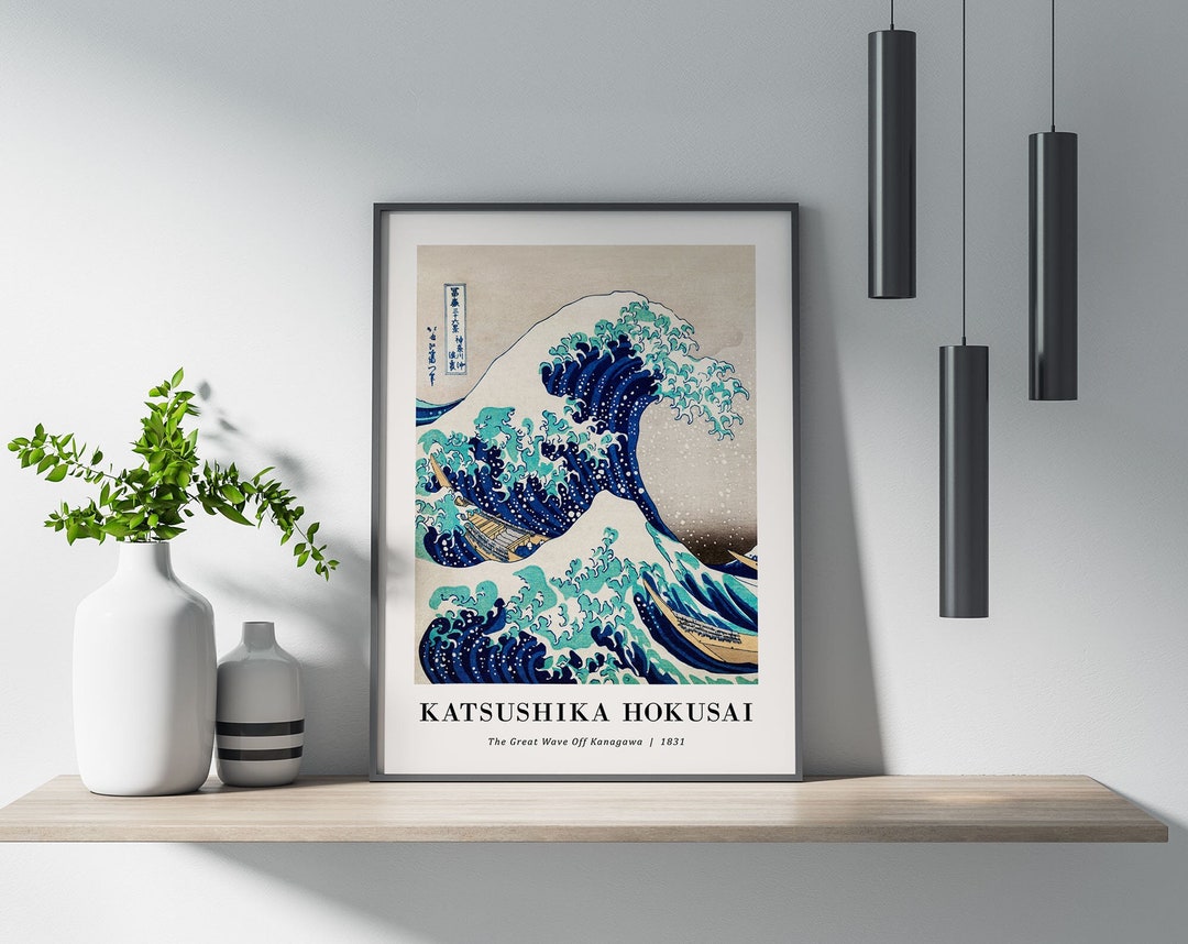 The Great Wave off Kanagawa by Katsushika Hokusai Poster, Wall Art ...