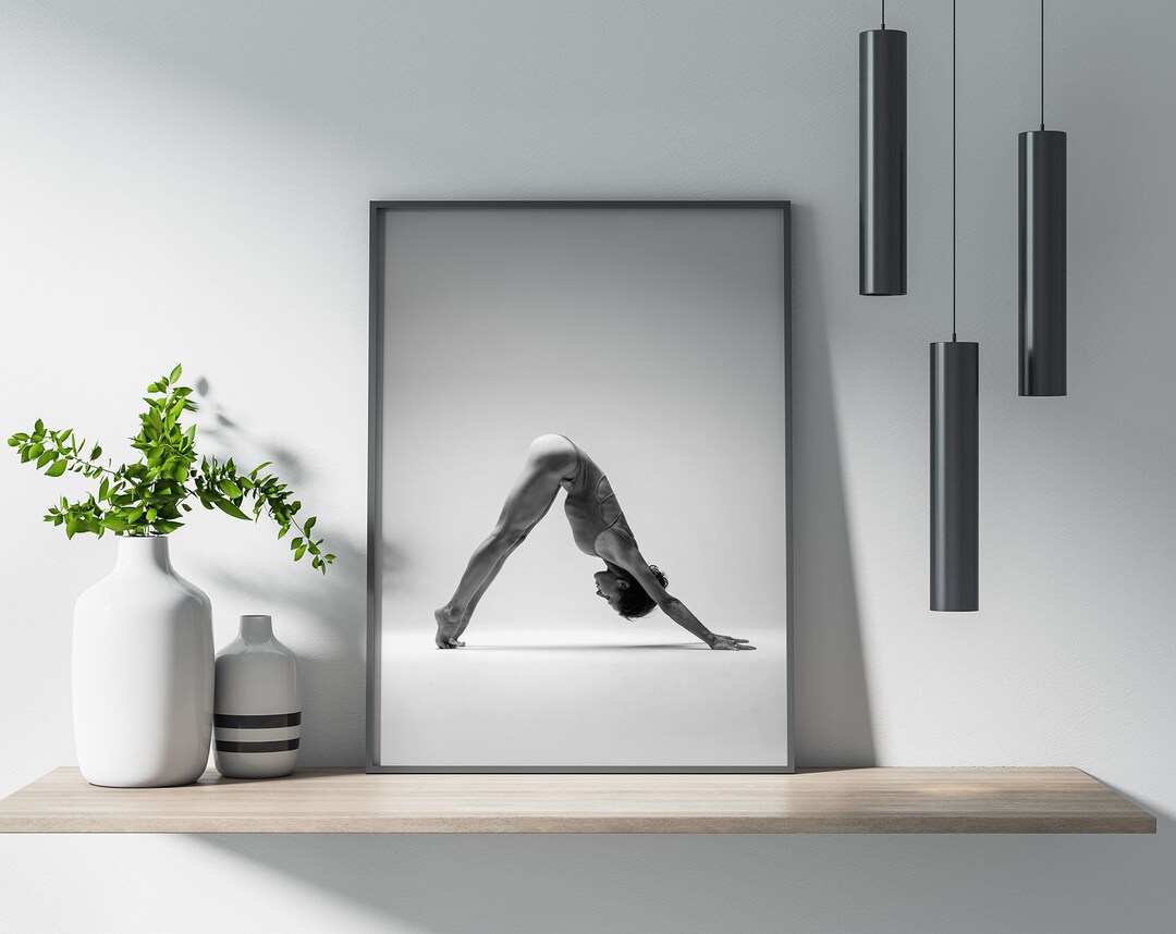 Practicing Yoga Poster, Wall Art, Poster Print, Wall Decor, Health ...