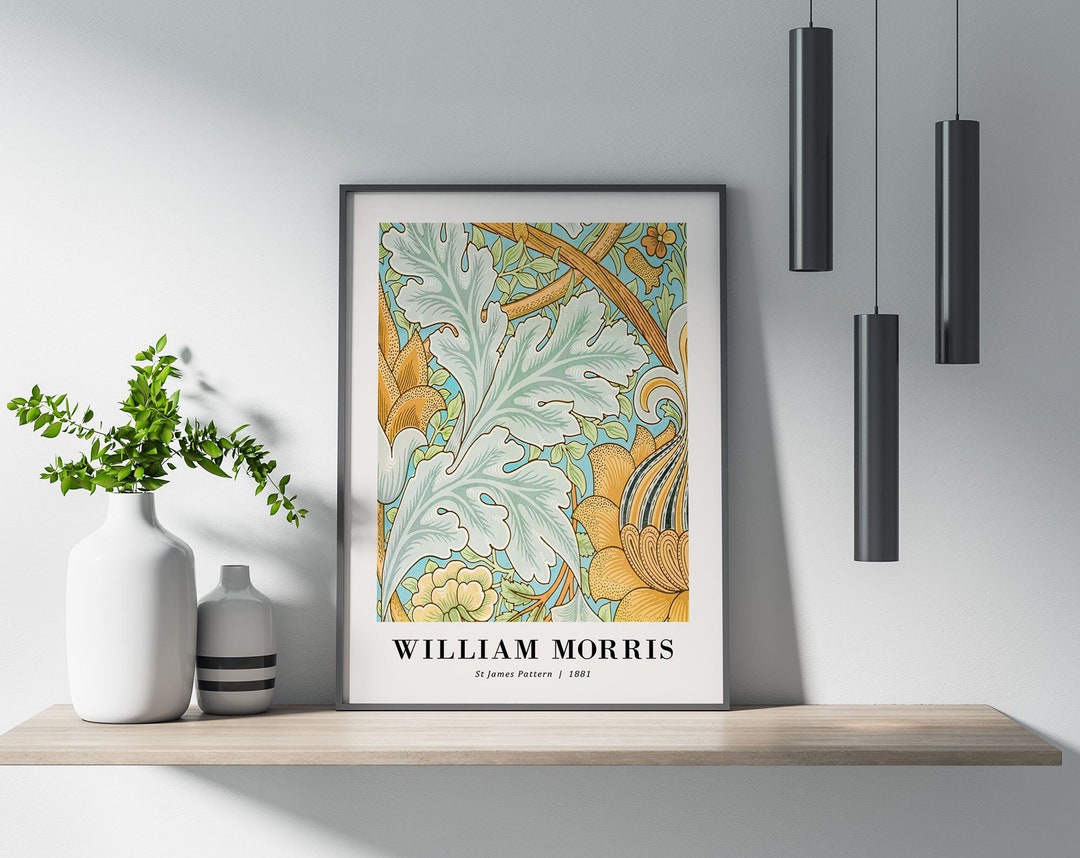 William Morris St James Floral Art Print: Vintage Botanical Wall Decor ...