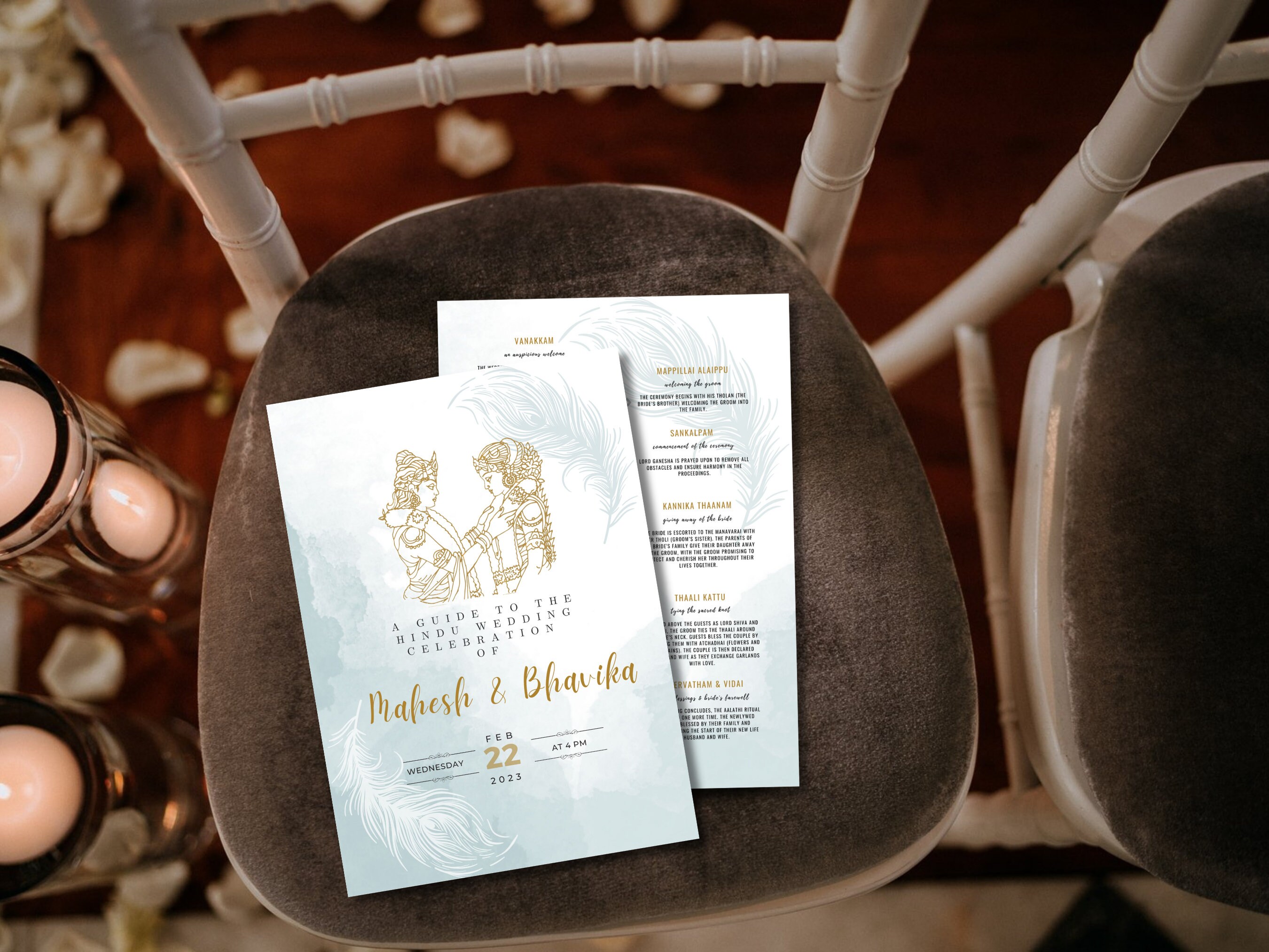 Telugu Wedding Program | Telugu Hindu Wedding Ceremony Guide | 5x7 ...