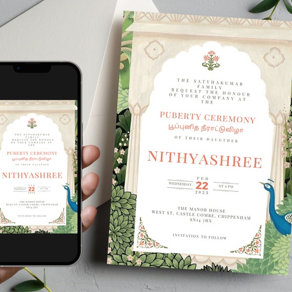 Puberty Ceremony Invitation - Etsy