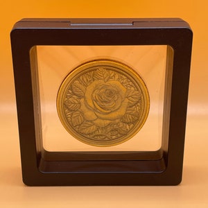 Eternally Enchanting Flower - Brass Coin With Rose (double-sided) - Etsy